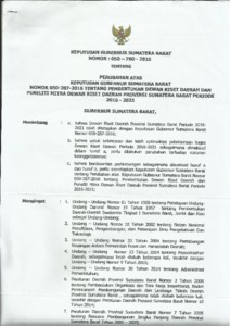 SK Gubernur Sumatera Barat - Document Repository Universitas Andalas